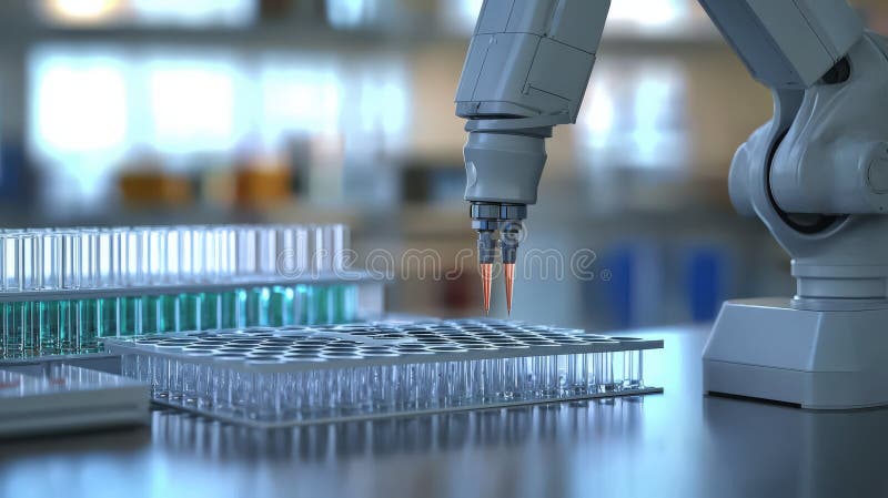 Robotic Arm Performing Precise Actions in a Modern Laboratory Setting ... Robotic Arm Performing Precise Actions in a Modern Laboratory Setting ...