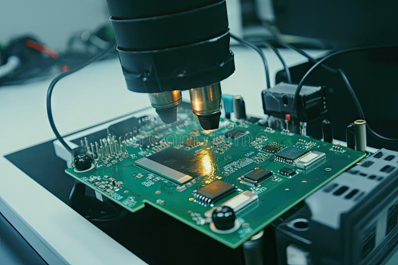 Robotic Arm Performing Precise Assembly of Delicate Circuit Board Stock ... Robotic Arm Performing Precise Assembly of Delicate Circuit Board Stock ...
