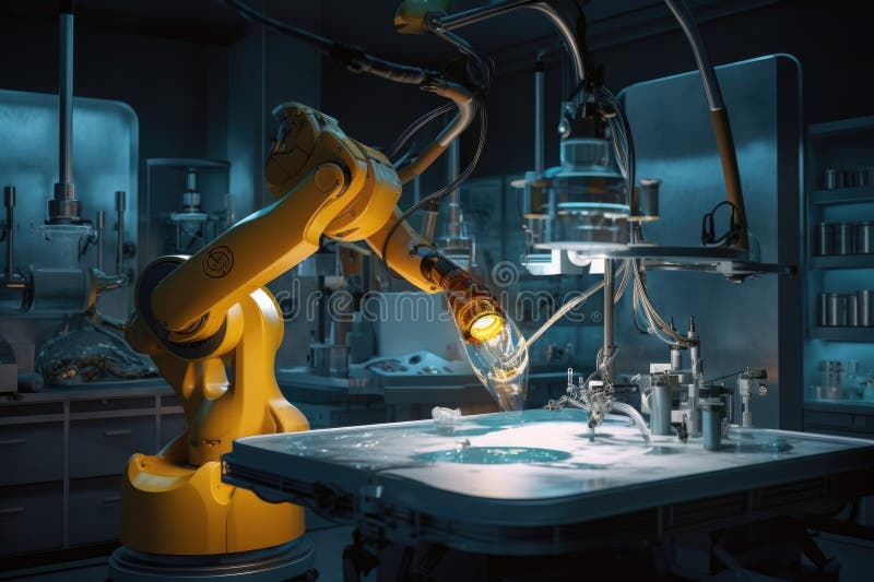 Robotic Arm Performing Precise Lab Procedures Stock Illustration ... Robotic Arm Performing Precise Lab Procedures Stock Illustration ...