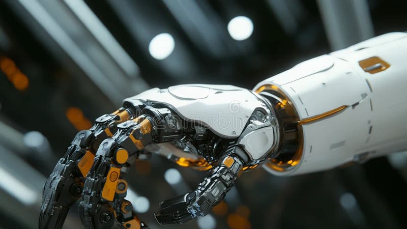 Robotic Arm Performing Precise Movements in Technological Environment ...