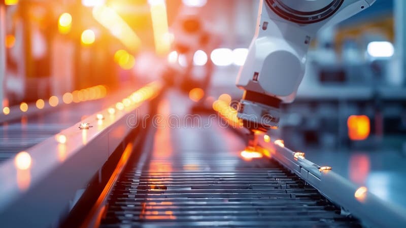 Robotic Arm Performing Quality Control on Production Line Stock Footage ...