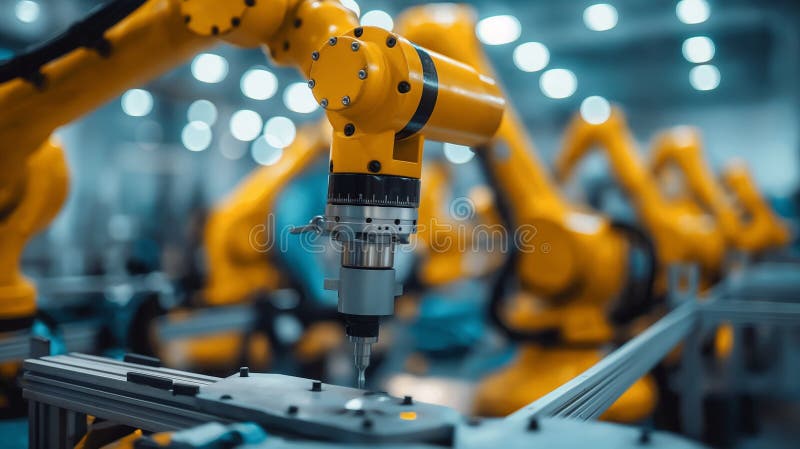 Robotic Arm, Picking and Placing Objects, Industrial Stock Photo ...