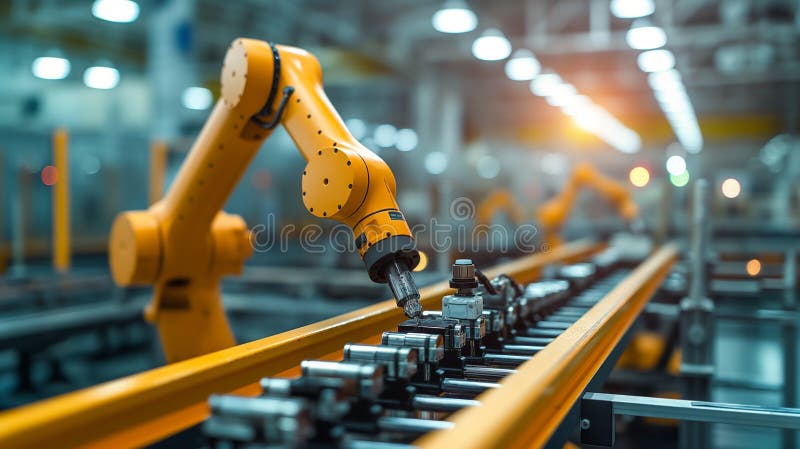 Robotic Arm, Picking and Placing Objects, Industrial Stock Photo ...