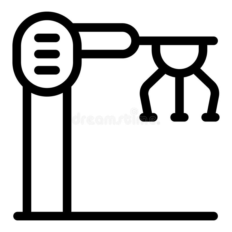 Robotic Arm Picking Up Object Icon, Simple Style Stock Vector ...