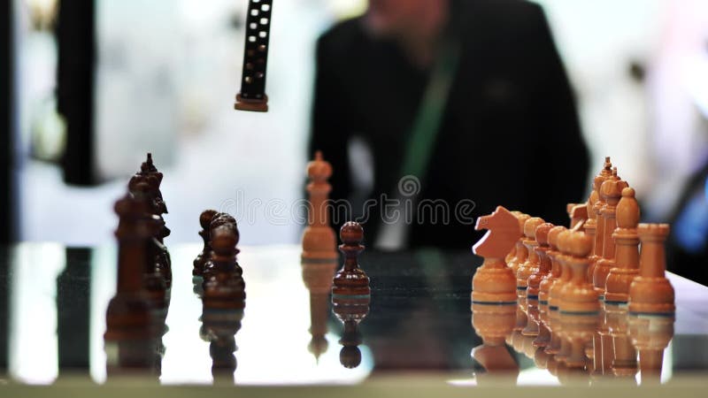 Robotic Arm Playing Chess Against Artificial Intelligence Stock Video ...