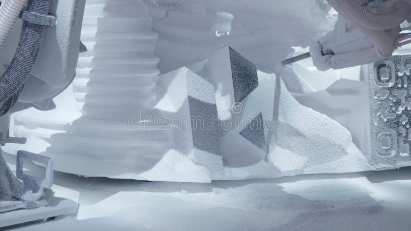 Robotic Arm Polystyrene Milling Machine Stock Video - Video of driving ...