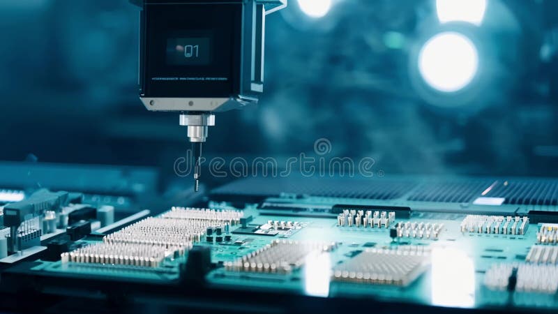 A Robotic Arm Precisely Places Tiny Chips Onto a Circuit Board in the ...