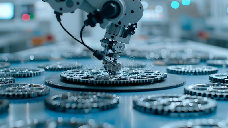 AI-Powered Gear Assembly stock illustration. Illustration of component ...