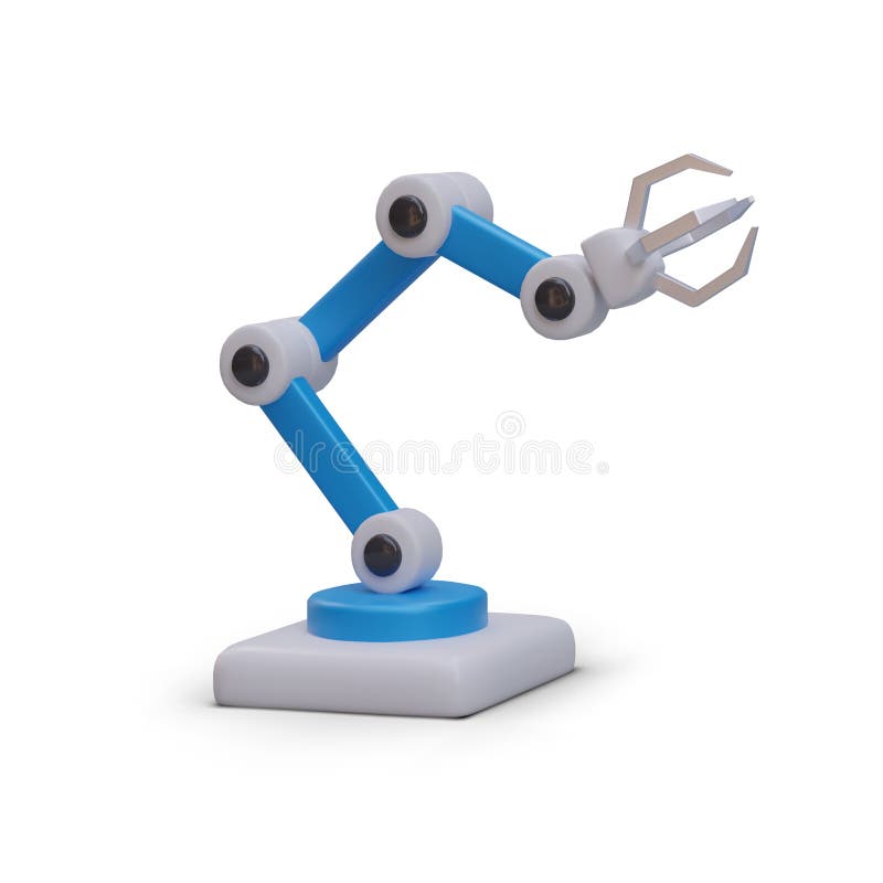 Robotic Arm, Realistic Manipulator. Remote Control Stock Vector - Illustration of metal ...