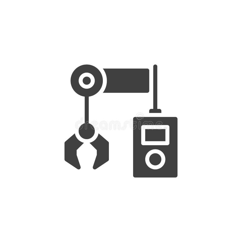 Robotic Arm Remote Control Vector Icon Stock Vector - Illustration of ...