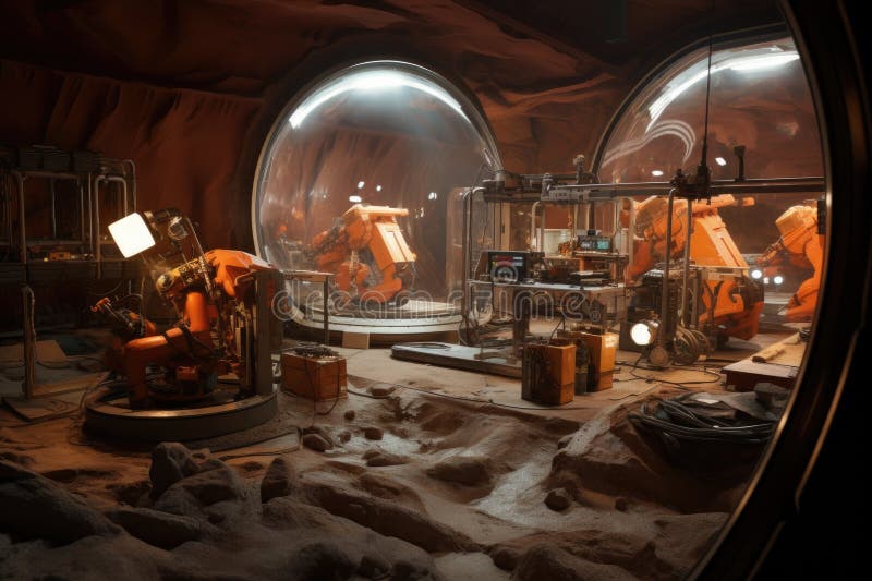 Mars Simulation Habitat Laboratory for Experiments Stock Image - Image ...
