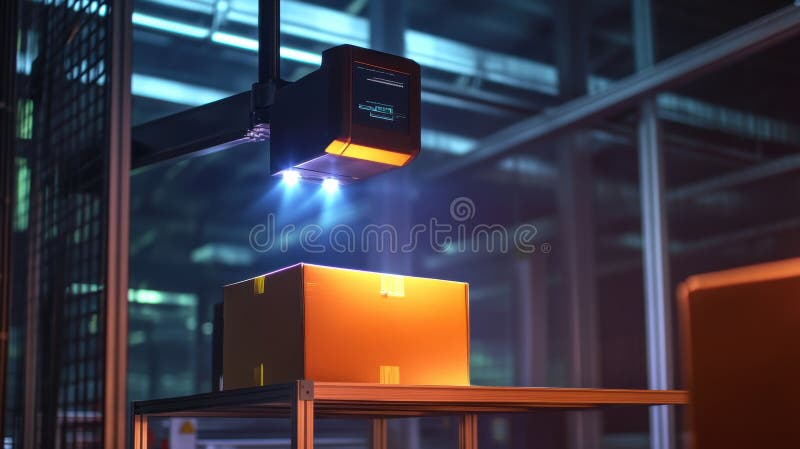 Robotic Arm Scanning Package in Modern Warehouse, Automation and ...