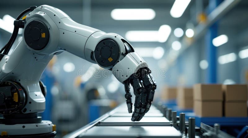 Robotic Arm in Action: Advanced Automation Technology for Industrial ...