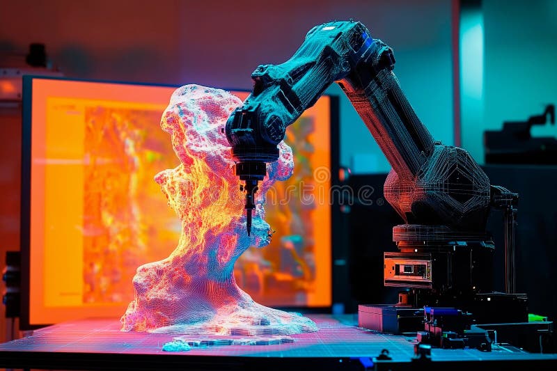 Robotic Arm Crafts Intricate Digital Sculpture in Real-time at an Art ...