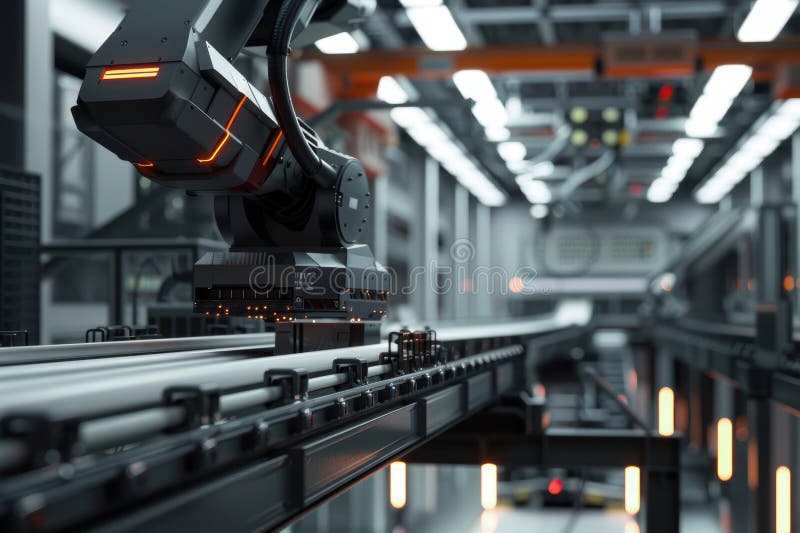 Automated Robotic Arm Processes Items Conveyor Belt Stock Photos - Free & Royalty-Free Stock ...