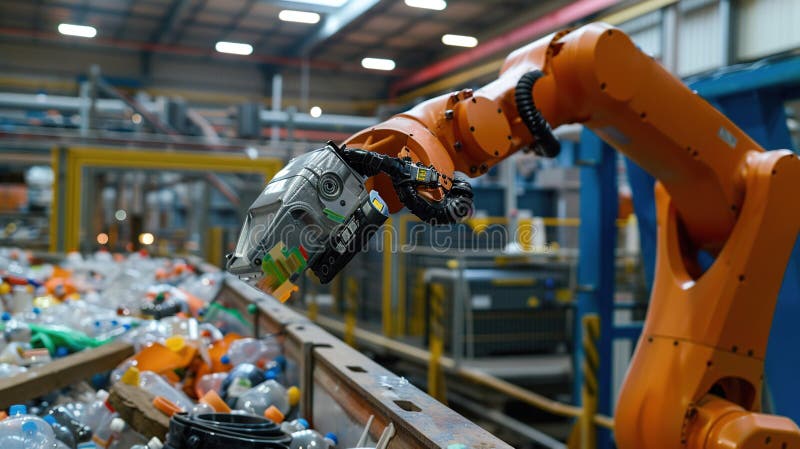Robotic Arm Sorting Plastic Waste Stock Illustration - Illustration of ... Robotic Arm Sorting Plastic Waste Stock Illustration - Illustration of ...
