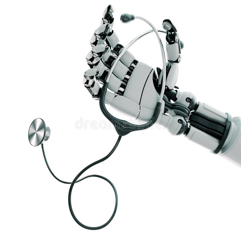 Pointing robotic arm stock illustration. Illustration of robot - 28891198