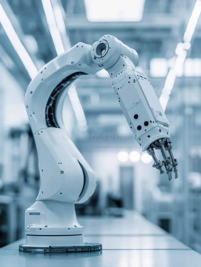 Robotic Arm Table stock illustration. Illustration of modern - 377185806