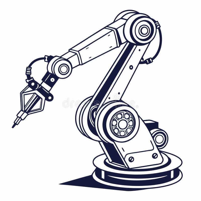 Robotic Arm vector icon stock vector. Illustration of atom - 350270840