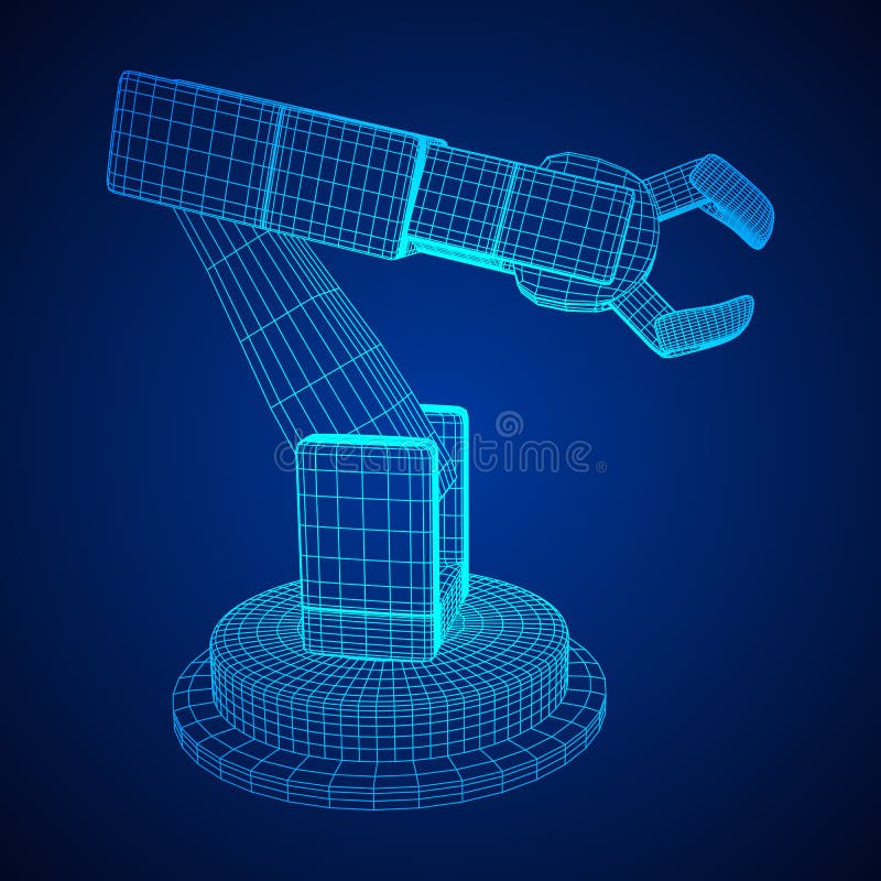 Robotic arm vector stock vector. Illustration of concept - 145894813