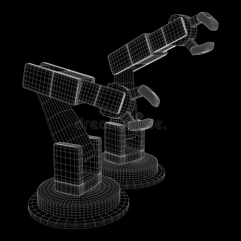 Robotic arm vector stock vector. Illustration of concept - 145894877