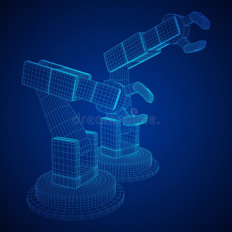 Robotic arm vector stock vector. Illustration of engineering - 146777259