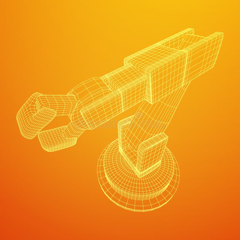 Robotic arm vector stock vector. Illustration of mechanic - 145894888