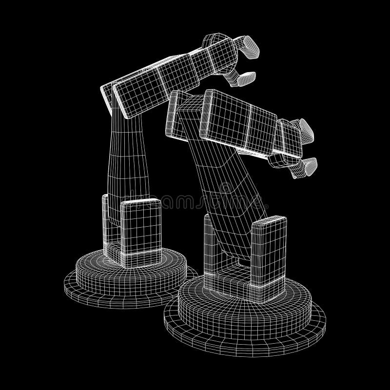 Robotic arm vector stock vector. Illustration of mechanic - 151524621