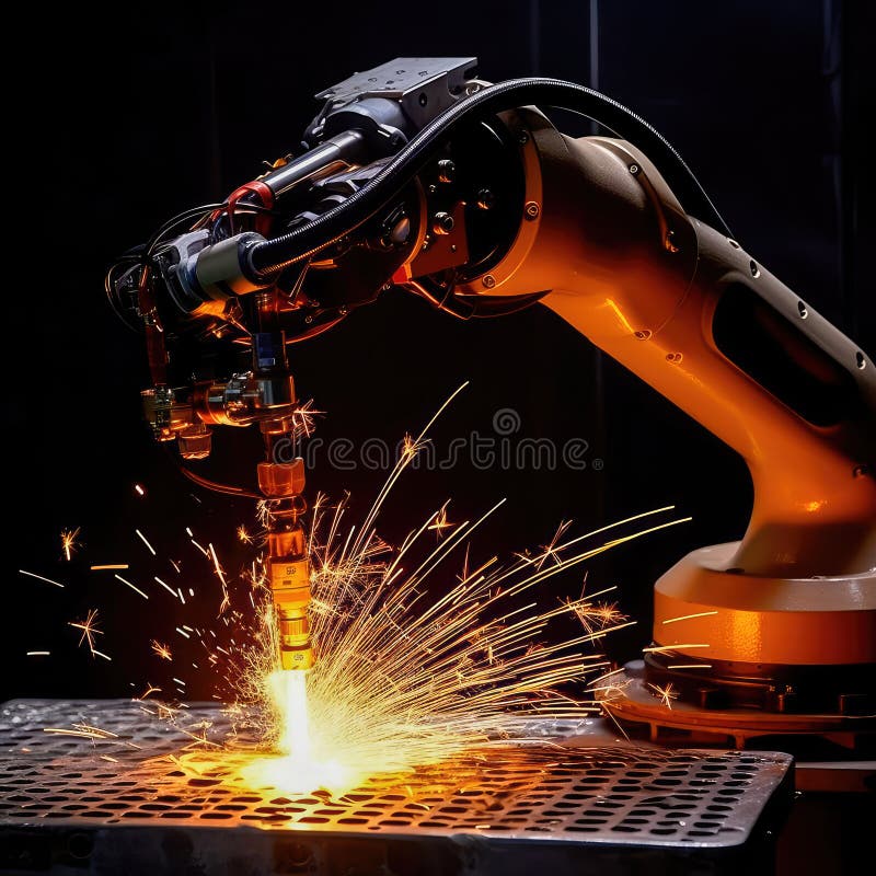 Robotic Arm Welding Precise Metal Joints with High-speed Torch ...