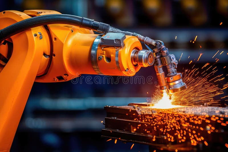 Robotic Arm Welding Precise Metal Joints with High-speed Torch ...