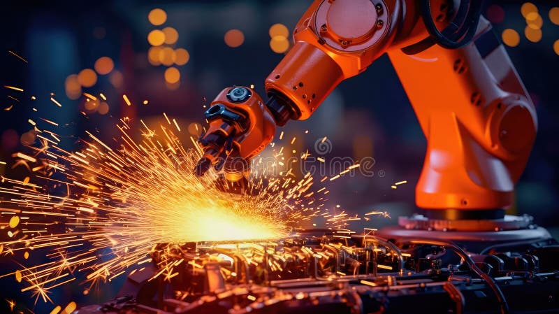 Robotic Arm Welding Precise Metal Joints with High-speed Torch ...