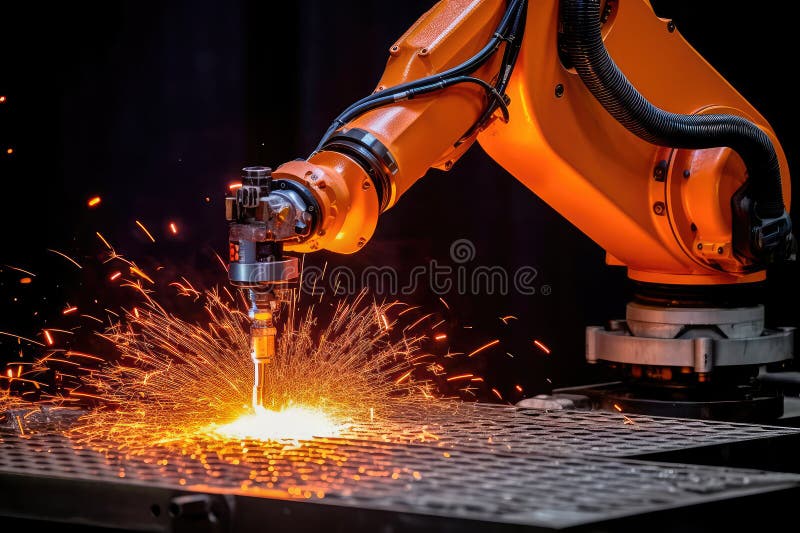 Robotic Arm Welding Precise Metal Joints with High-speed Torch ...