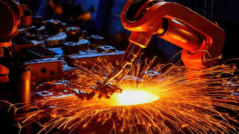 Robotic Arm Welding Precise Metal Joints with High-speed Torch ...