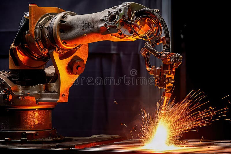 Robotic Arm Welding Precise Metal Joints with High-speed Torch ...