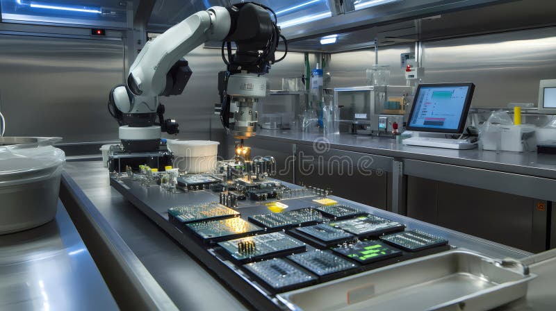 574 Automated Robotic Arm System Modern Laboratory Stock Photos - Free ...