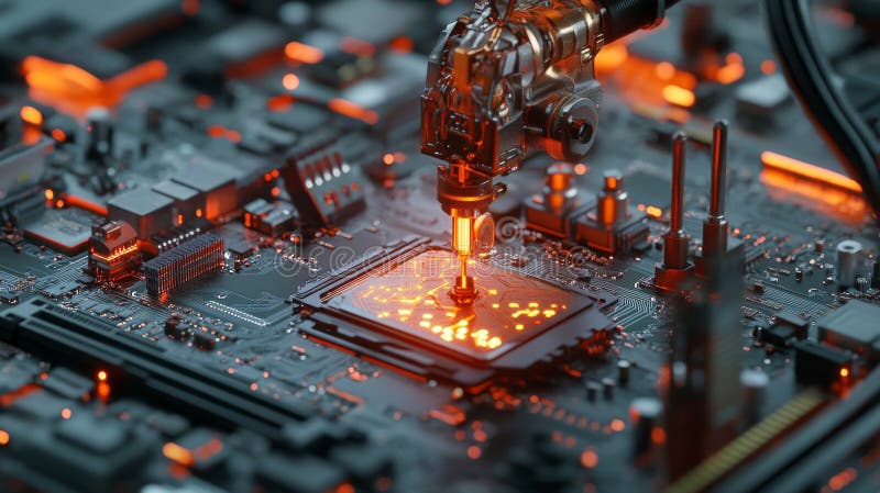 Robotic Arm Placing Component Circuit Board Stock Photos - Free ...