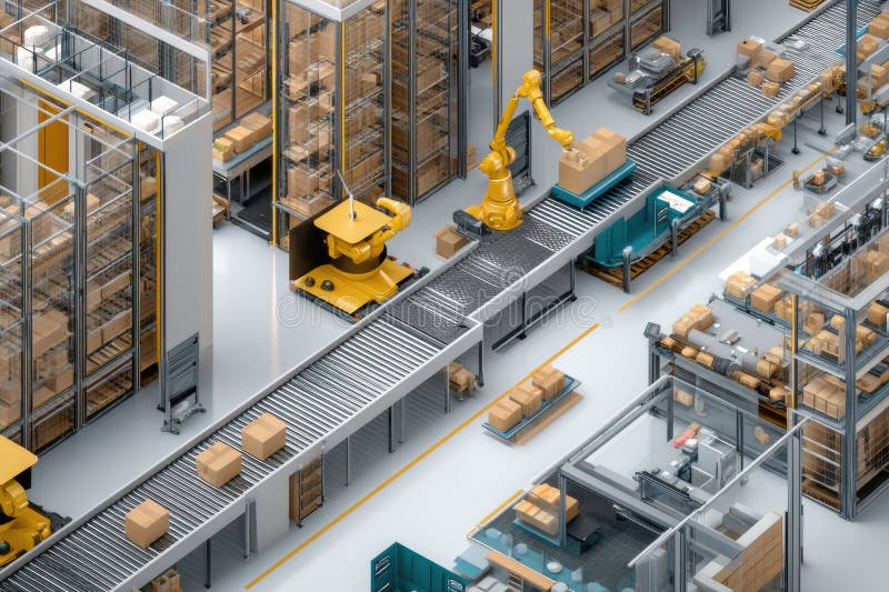 Smart Warehouse Technology Using Robotic Arms for Automated Parcel ...