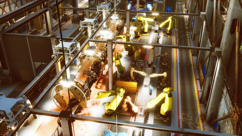 Robotic Arms in a Car Factory Stock Photo - Image of automotive ...