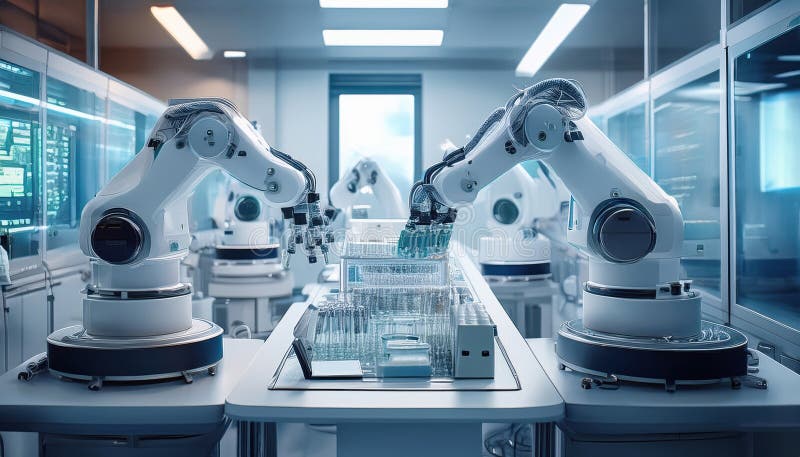 Innovative Exploration of Futuristic Industrial Automation Stock Photo ...