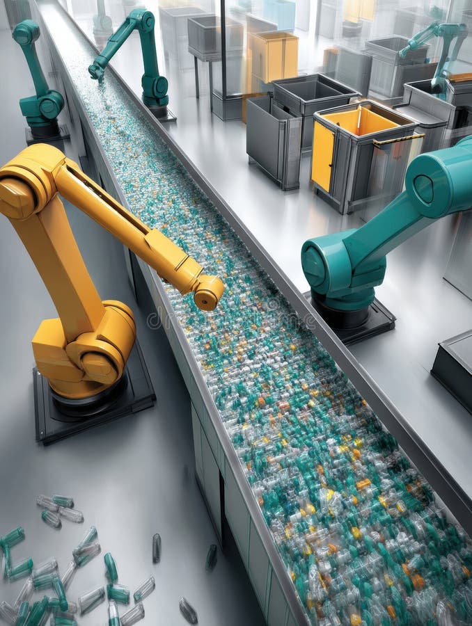 Robotic Arms Effectively Separate Trash in a Modern Recycling Sorting ...