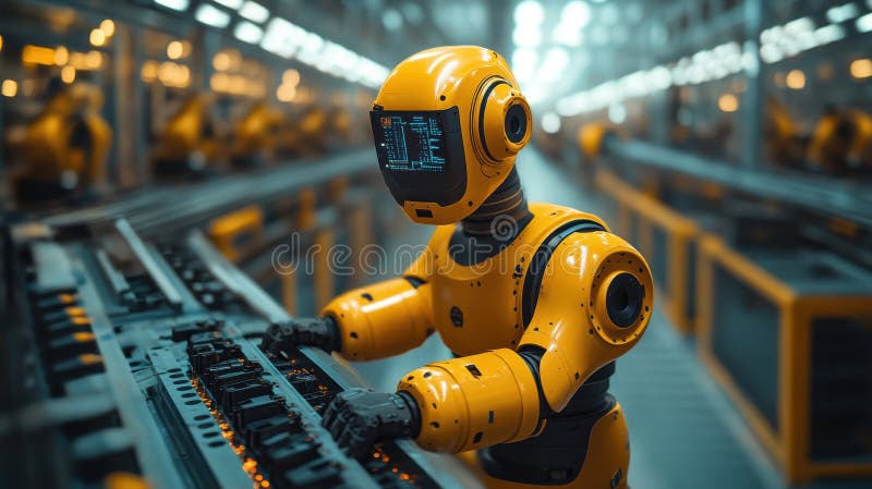 Robotic Arms Efficiently Assembling Components in a Modern Industrial ...