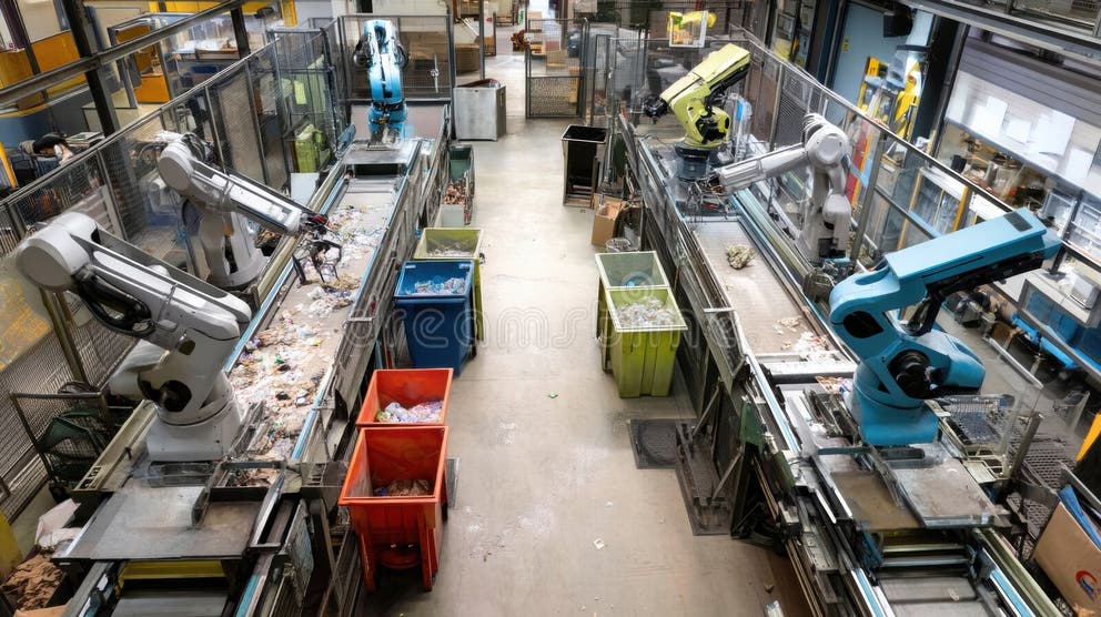 Robotic Arms Efficiently Sorting Trash in Modern Waste Processing ...