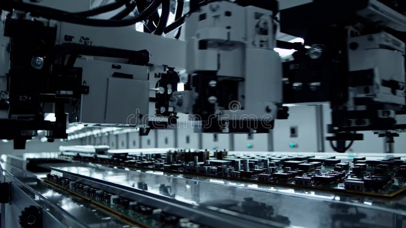 Robotic Arms Ensuring Quality Control on a Production Line Stock Video ...