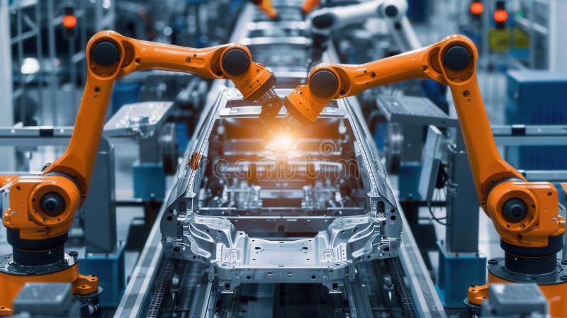Robotic Arms Execute Meticulous Assembly Tasks on a Car Production Line ...