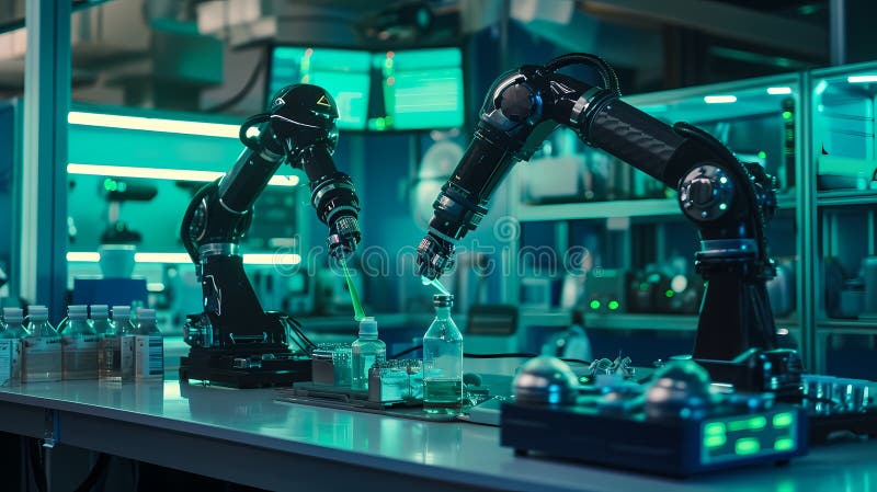 Robotics in Pharmaceutical Development AI Generative Stock Image ...