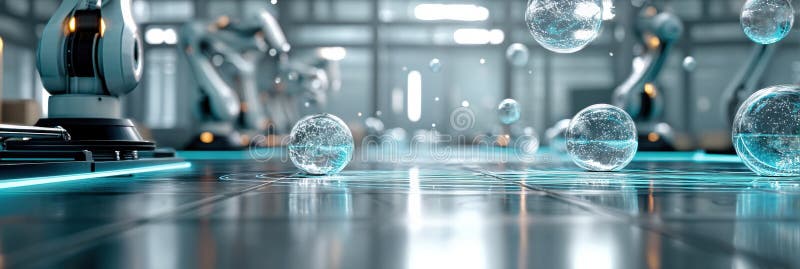 Robotic Arms Manipulate Floating Data Spheres in an Advanced AI ...