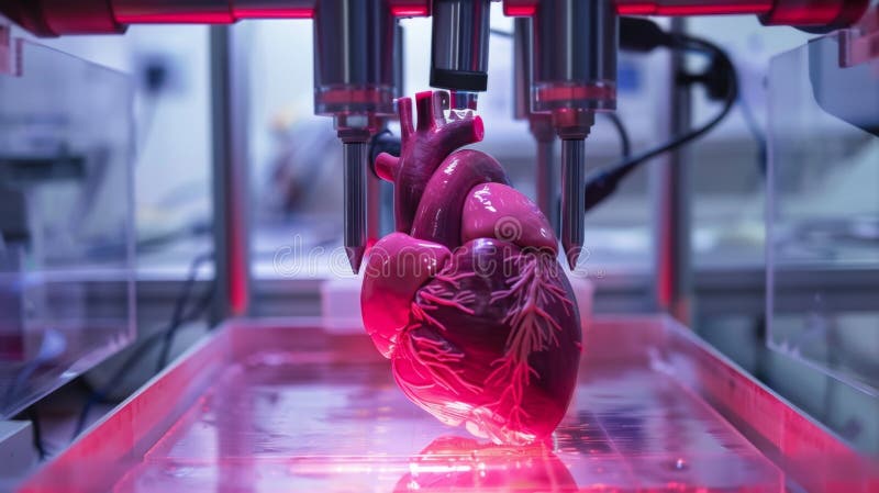 Advanced Robotic Arms Bioprinting a Human Heart in Lab Stock ...