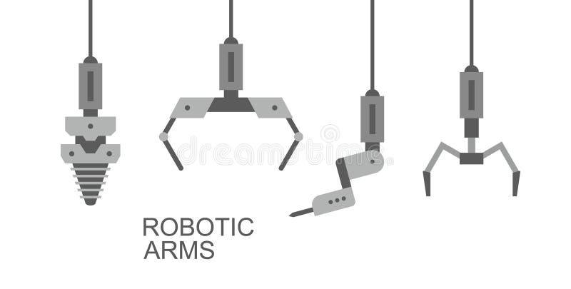 Robotic arms stock vector. Illustration of robotic, banner - 152344366
