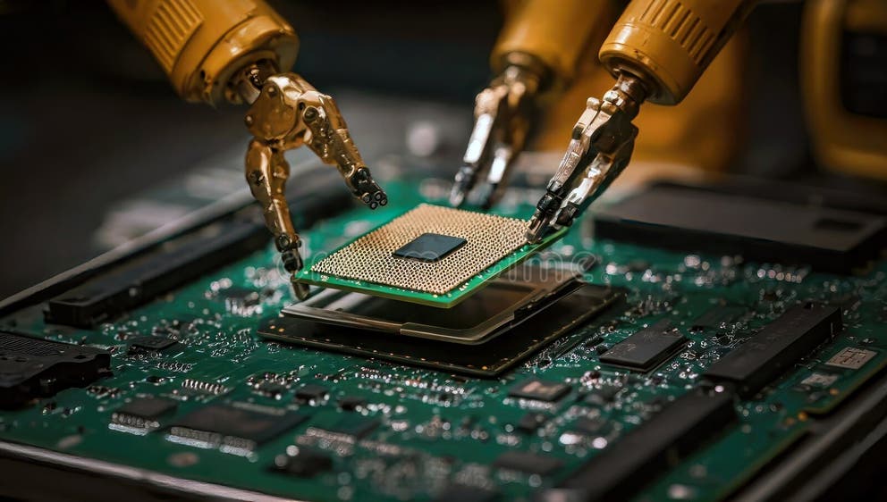 Robotic Arms in Semiconductors and Computer Manufacturing, Building Ai ...