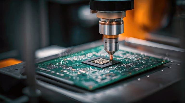 Robotic Arms in Semiconductors and Computer Manufacturing, Building Ai Microchips and Circuit ...